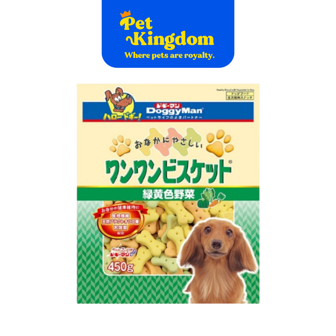 DOGGYMAN CRUNCHY GREEN & YELLOW VEGETABLE BISCUIT 450G – Pet Kingdom