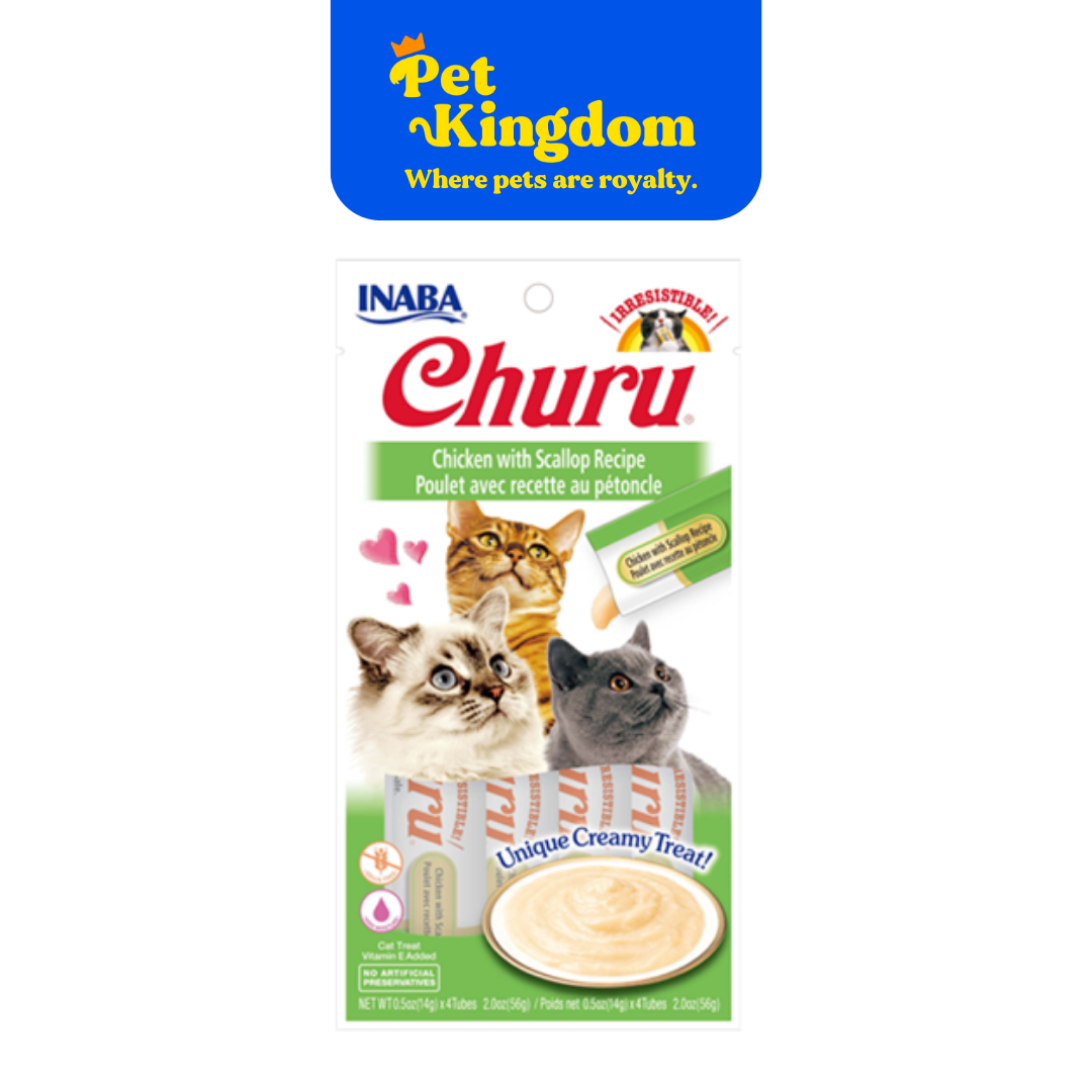 USA605A - INABA CHURU CHICKEN WITH SCALLOP RECIPE 14GX4 – Pet Kingdom
