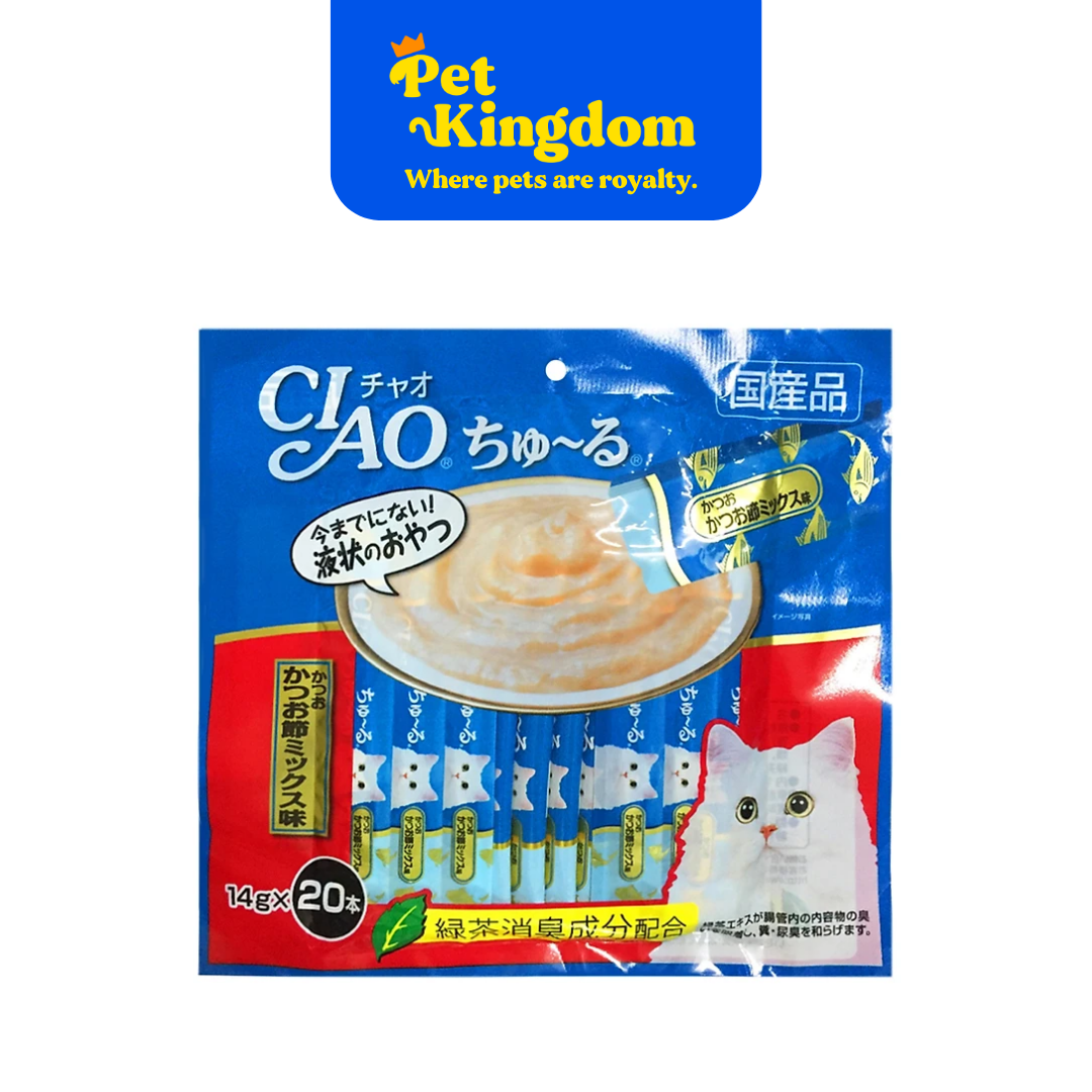 SC130 - CIAO CHURU TUNA DRIED BONITO MIX 14GX20 – Pet Kingdom