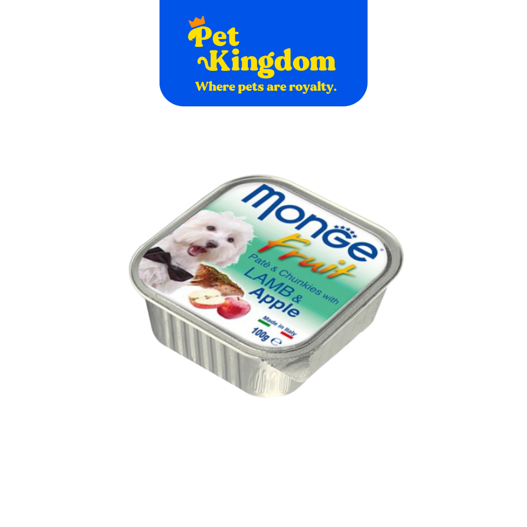 MONGE FRUIT 100G. LAMB/APPLE (32PC/BOX) – Pet Kingdom